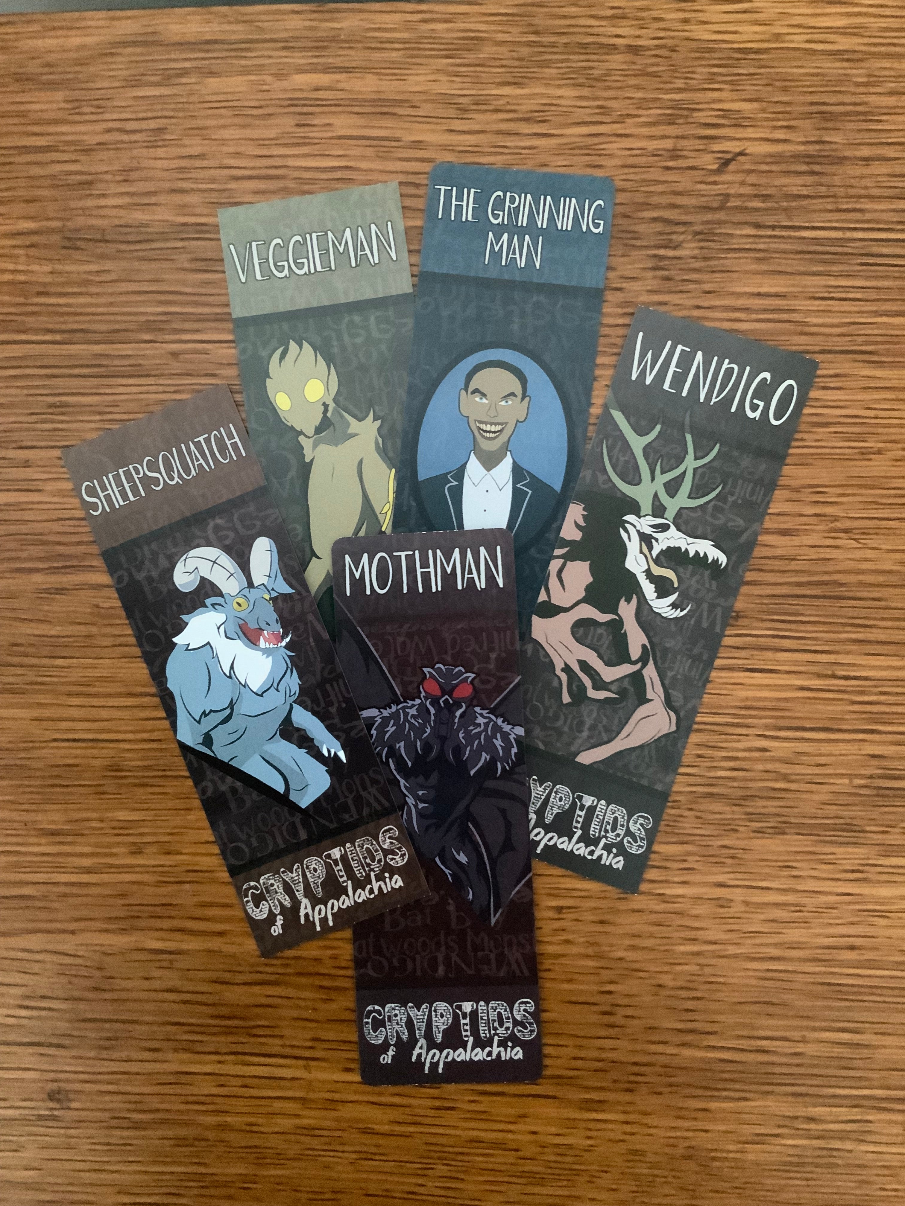 Appalachian Cryptids Bookmarks (Set 3) – Ridgeline Design